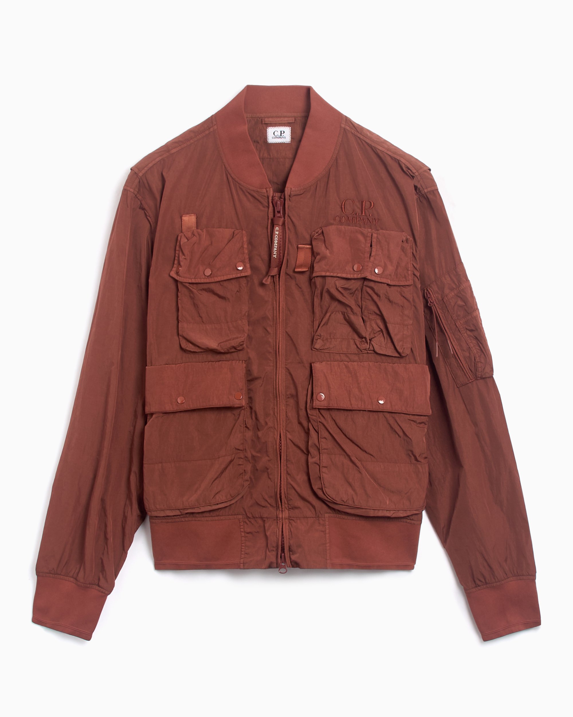 CP Company Men's Short Jacket Burgundy 18CMOW010A005904G-598 CP Company Men's Short Jacket Burgundy 18CMOW010A005904G-598