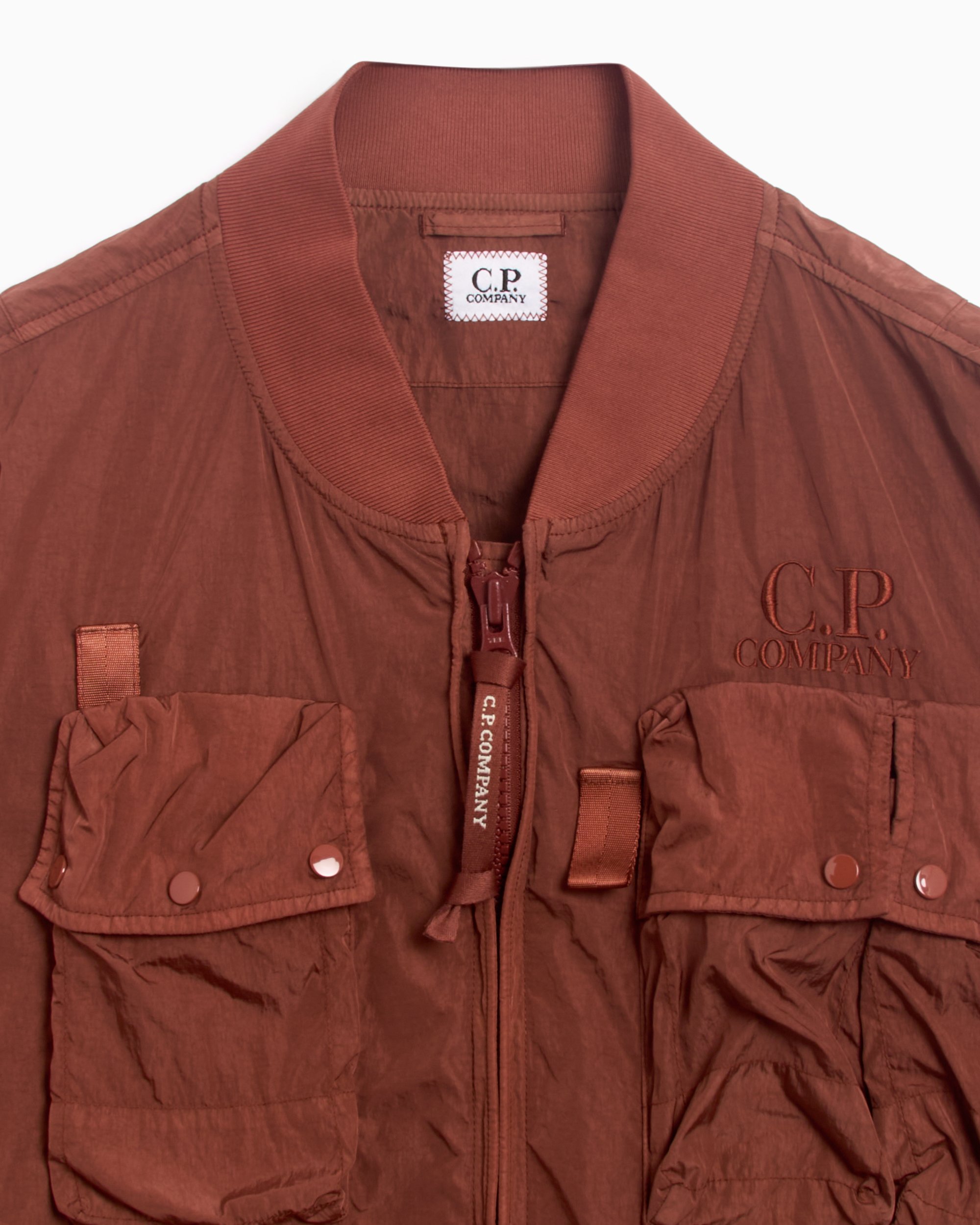 CP Company Men's Short Jacket Burgundy 18CMOW010A005904G-598 CP Company Men's Short Jacket Burgundy 18CMOW010A005904G-598