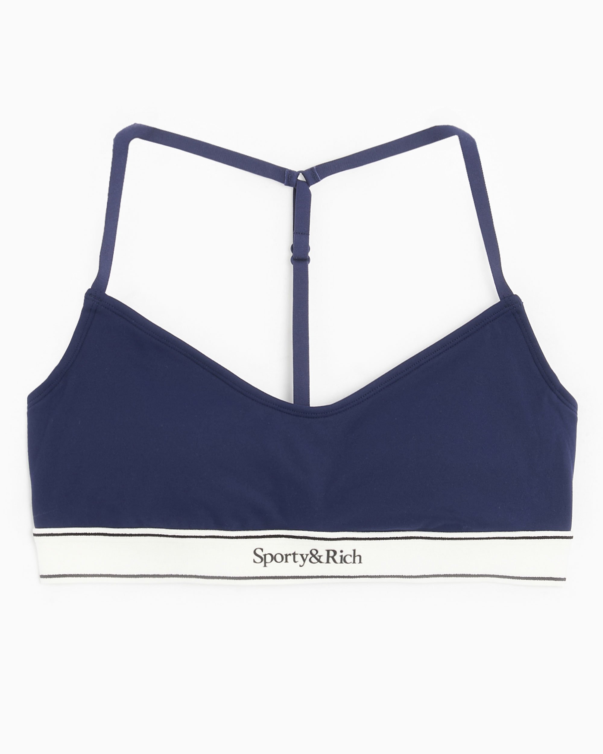 Sporty & Rich Serif Logo Sports Women's Bra Blauw BRAW2314NA| Shop ...