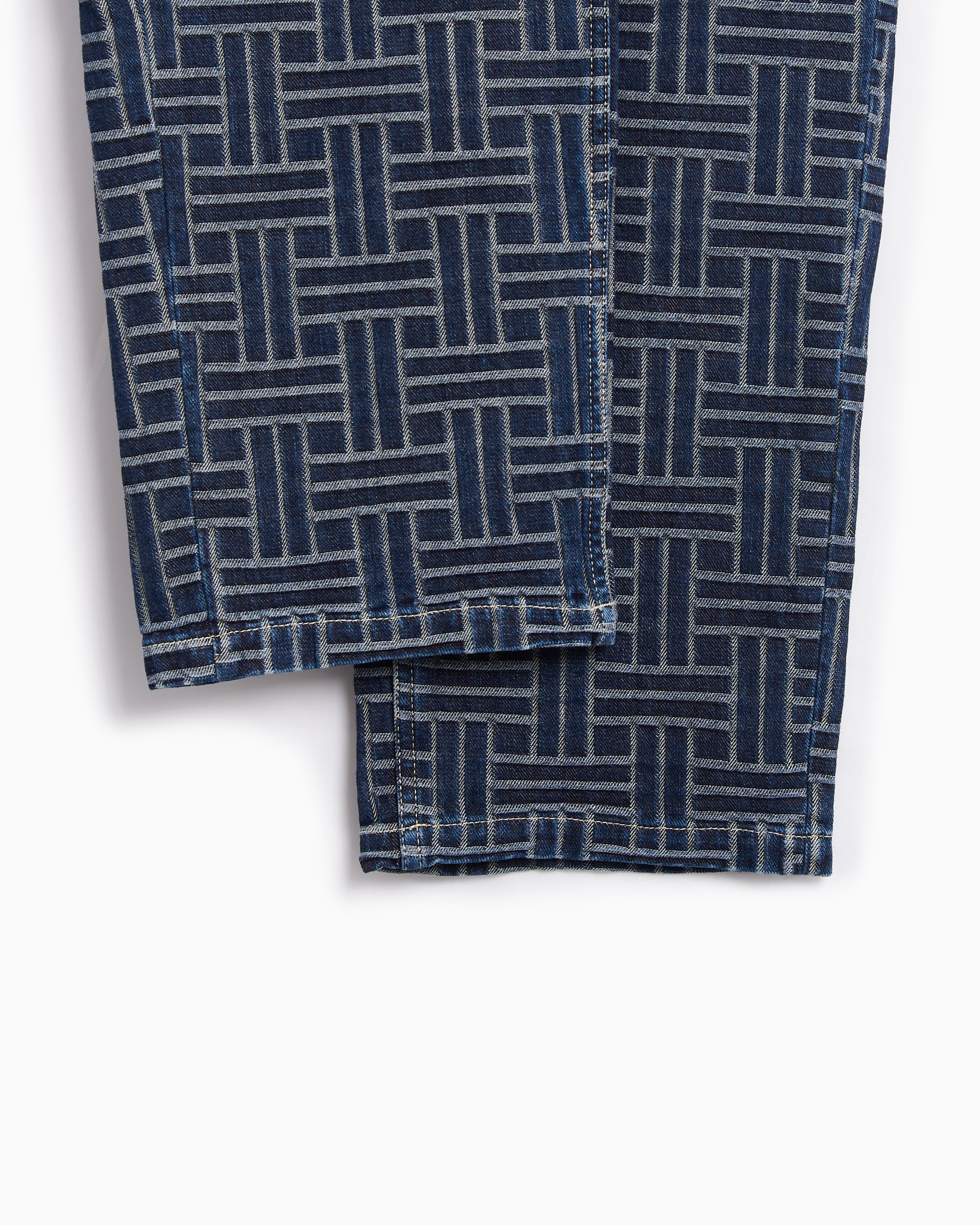 Kenzo Weave Men's Denim Pants Blue FE65DP4086J2-DD Kenzo Weave Men's Denim Pants Blue FE65DP4086J2-DD