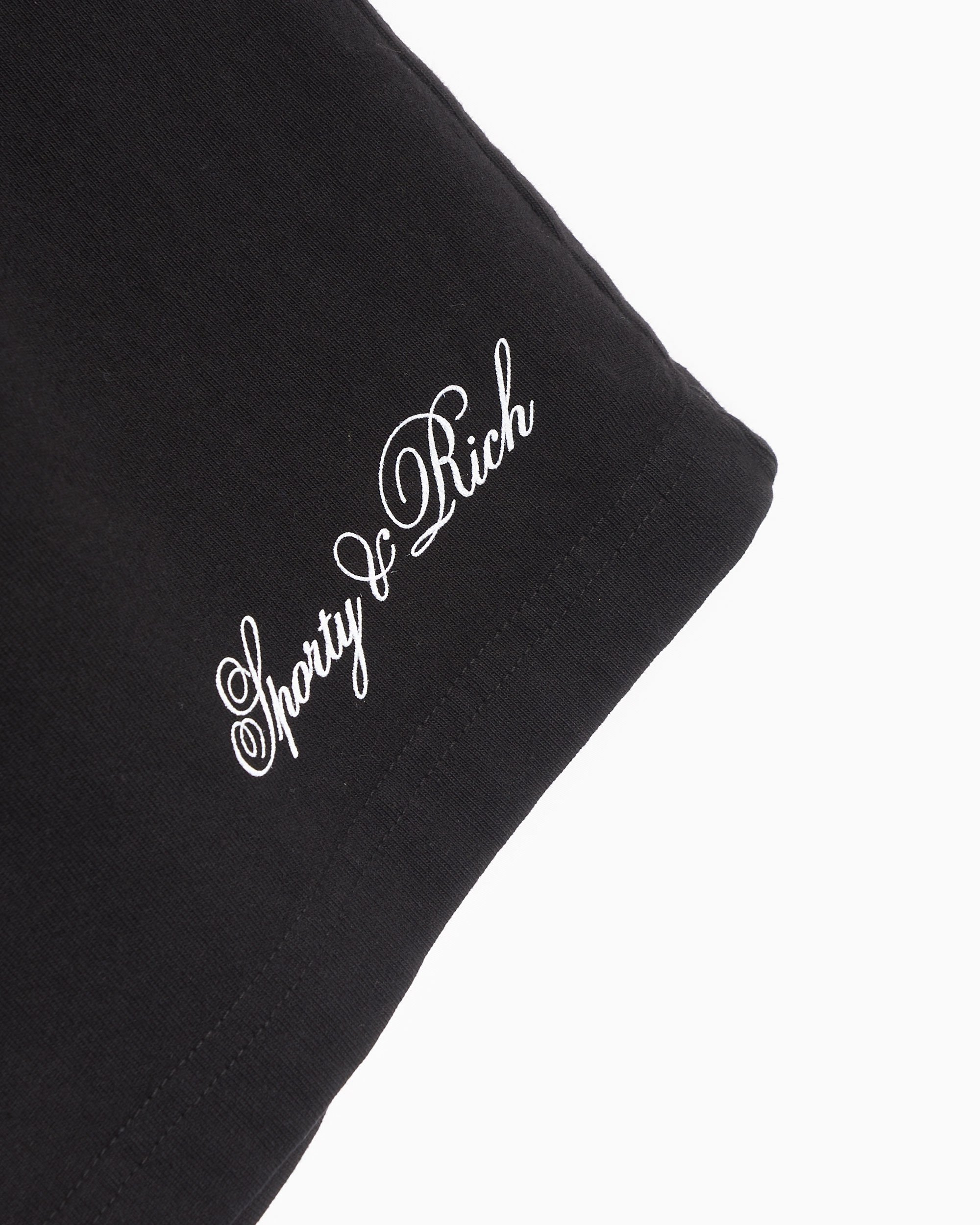 Sporty & Rich Cursive Logo Unisex Gym Shorts Negro SH853BK| Comprar ...
