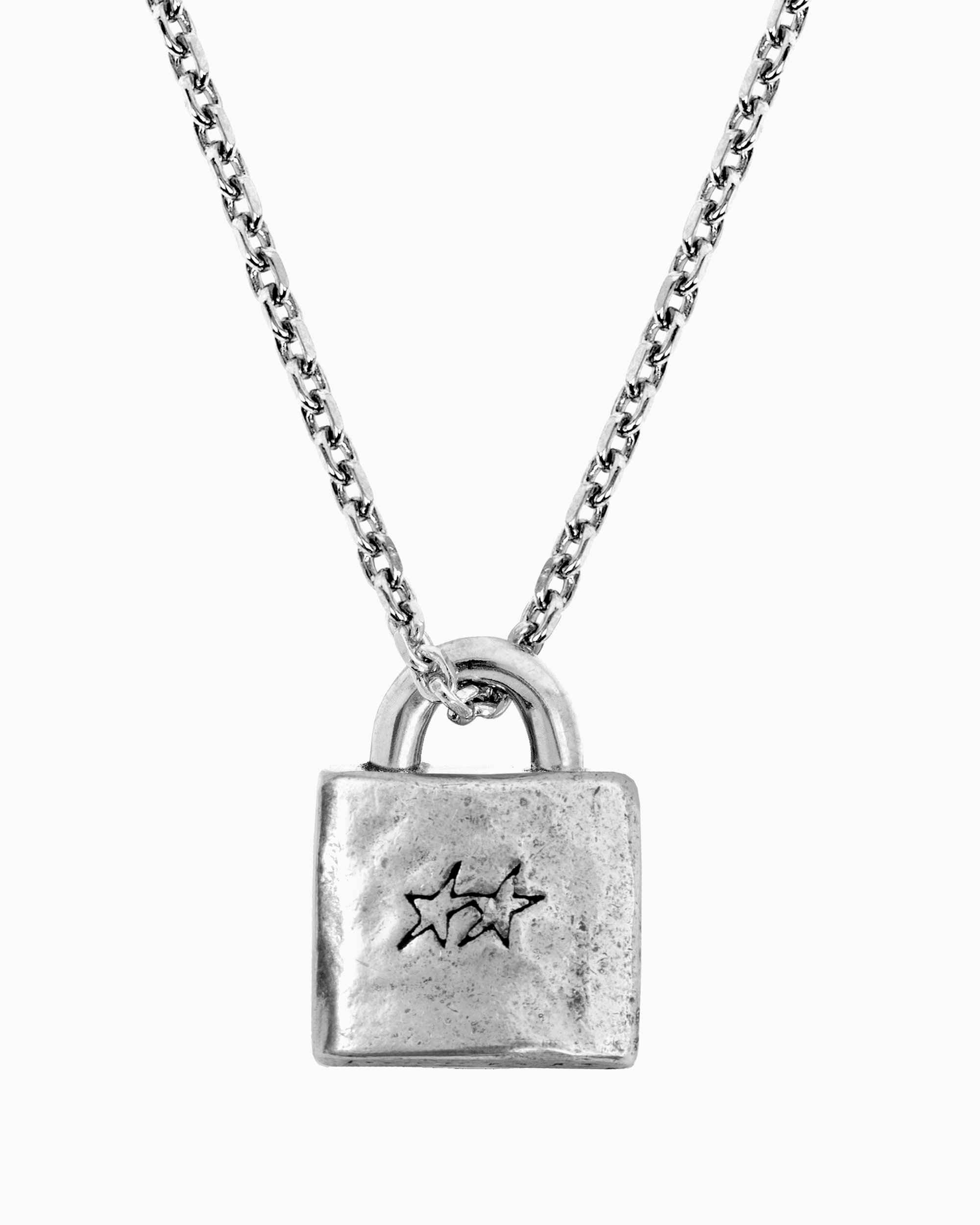 Twojeys Icon Locker Necklace Silver Cinza LOCK001| FOOTDISTRICT