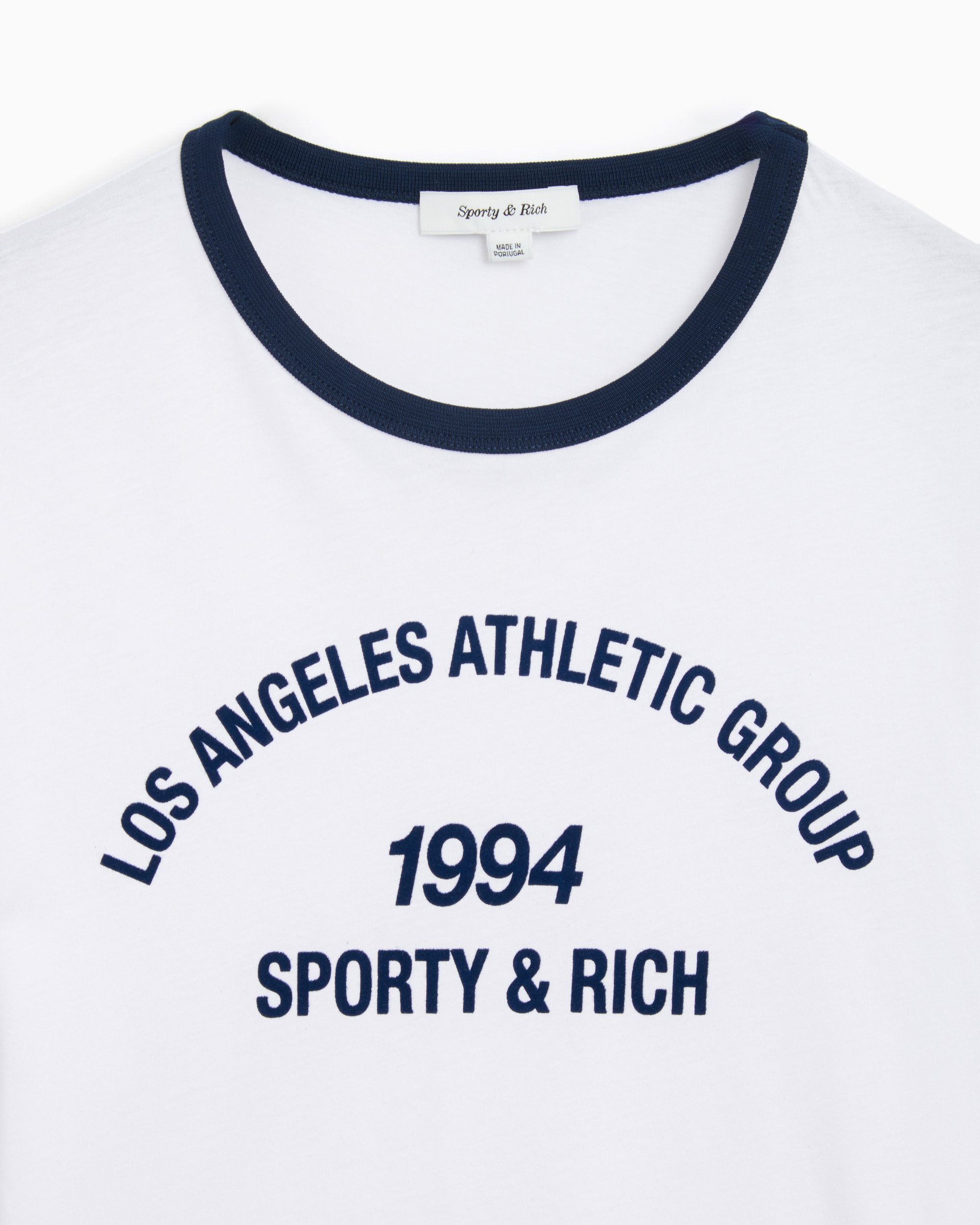 Sporty & Rich LA Athletic Group Ringer Women's T-Shirt White Sporty & Rich LA Athletic Group Ringer Women's T-Shirt White