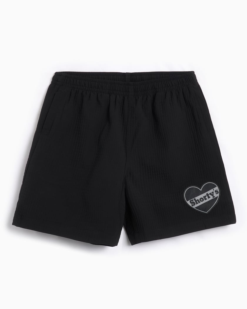 Pleasures x Shortys Heart Sport Men's Shorts Nero P24F009-BLACK | FOOTDISTRICT