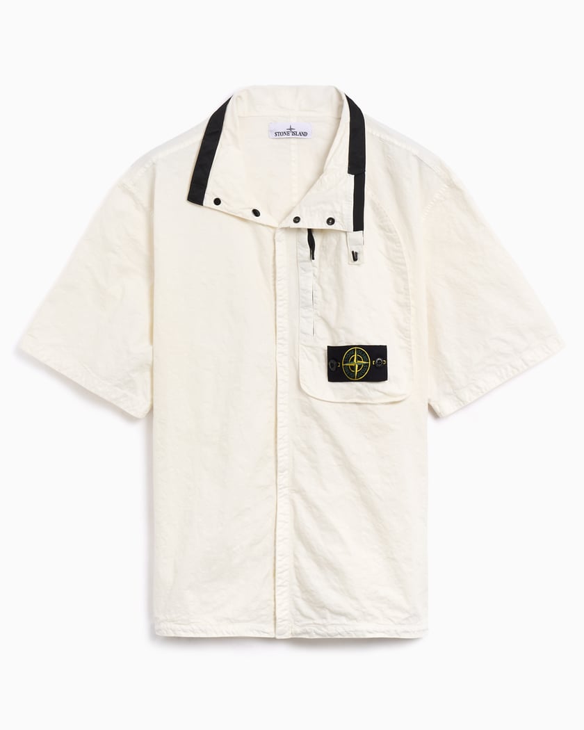 Camisa de manga corta Stone Island para hombre Blanco K1S151200028S0069 ...