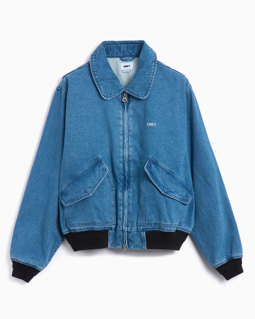 OBEY Clothing Obey Men's Denim Jacket Blue 121800587-LIN | FOOTDISTRICT