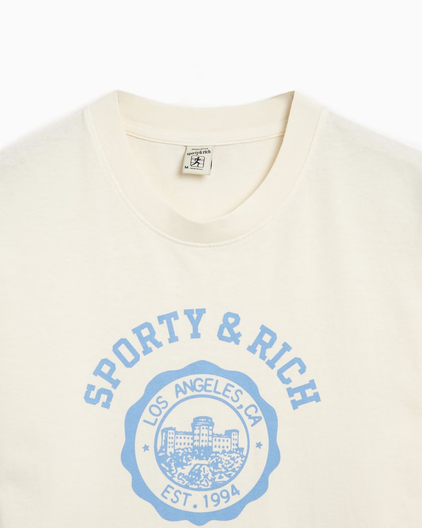 Sporty & Rich Emblem Unisex T-Shirt White TO042S416EC Sporty & Rich Emblem Unisex T-Shirt White TO042S416EC