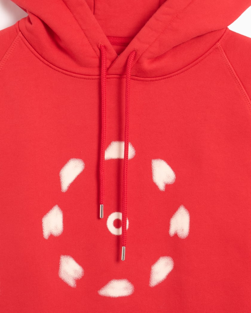 Pop Trading Company Blurred Men's Hoodie Red POPAW24_01-019 Pop Trading Company Blurred Men's Hoodie Red POPAW24_01-019