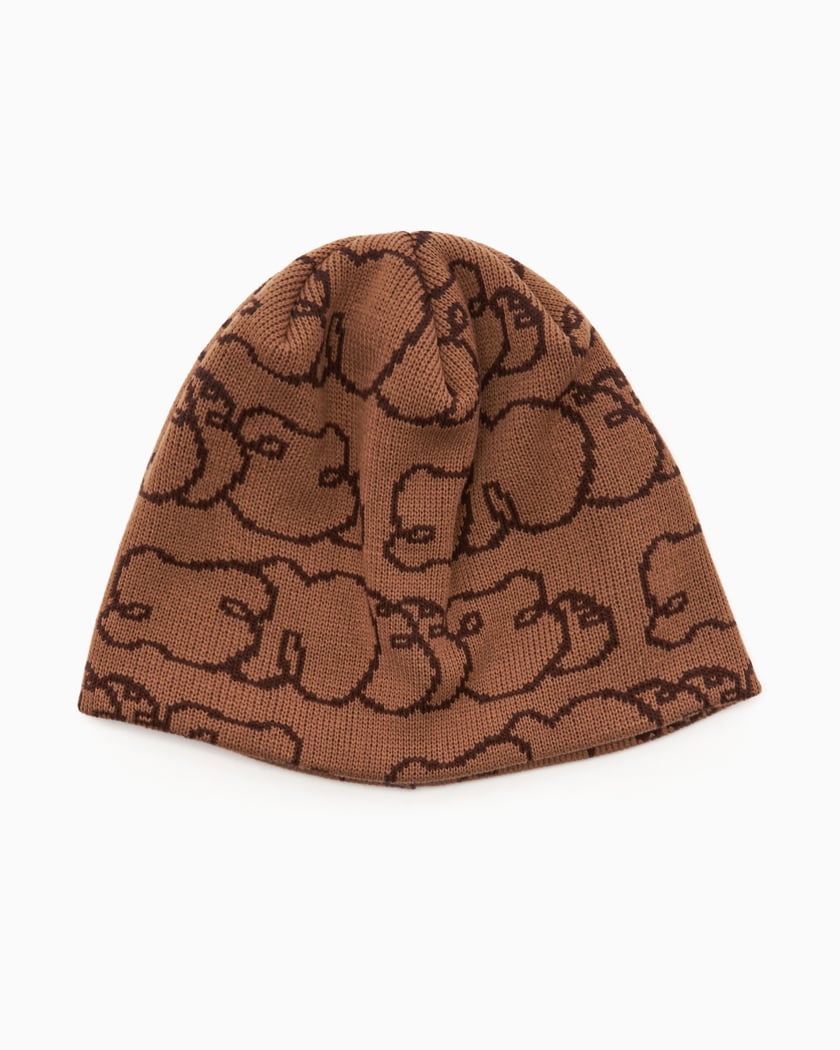 SNEEZE MAGAZINE Sneeze All Over Logo Unisex Beanie Bruin SN-BEANIE-CAP ...