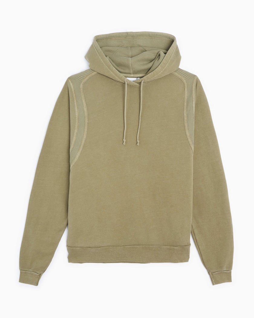 John Elliott Cross Thermal Washed Arm Men's Hoodie Brown ...