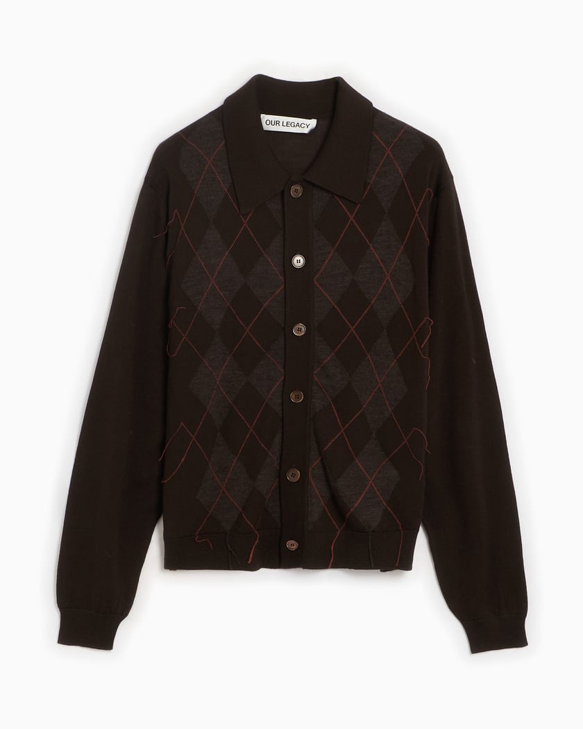 Our Legacy Pub Argyle Men's Cardigan Brown M4253EP | FOOTDISTRICT