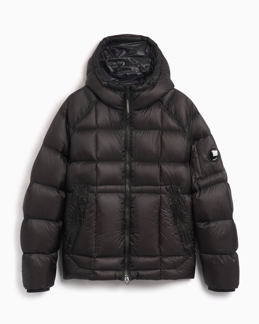 CP Company Men's D.D. Shell Hooded Medium Down Jacket Schwarz 17CMOW210A006099A-999 | FOOTDISTRICT