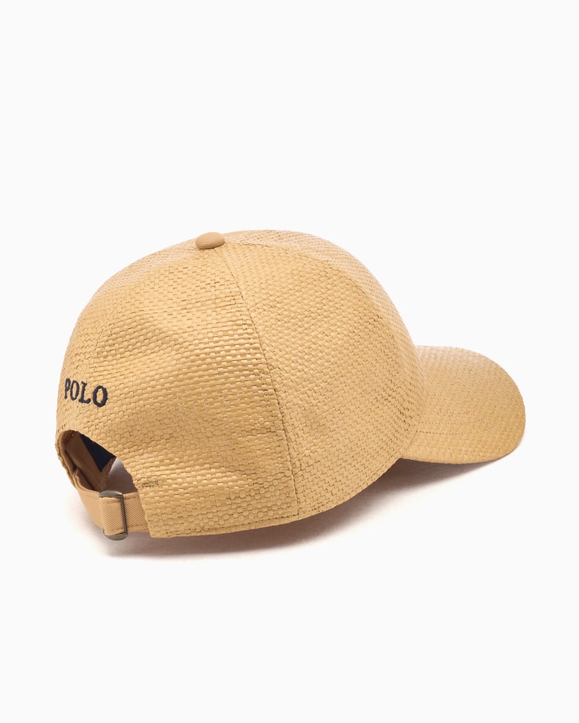 Polo Ralph Lauren Unisex Straw Baseball Cap Beige Polo Ralph Lauren Unisex Straw Baseball Cap Beige