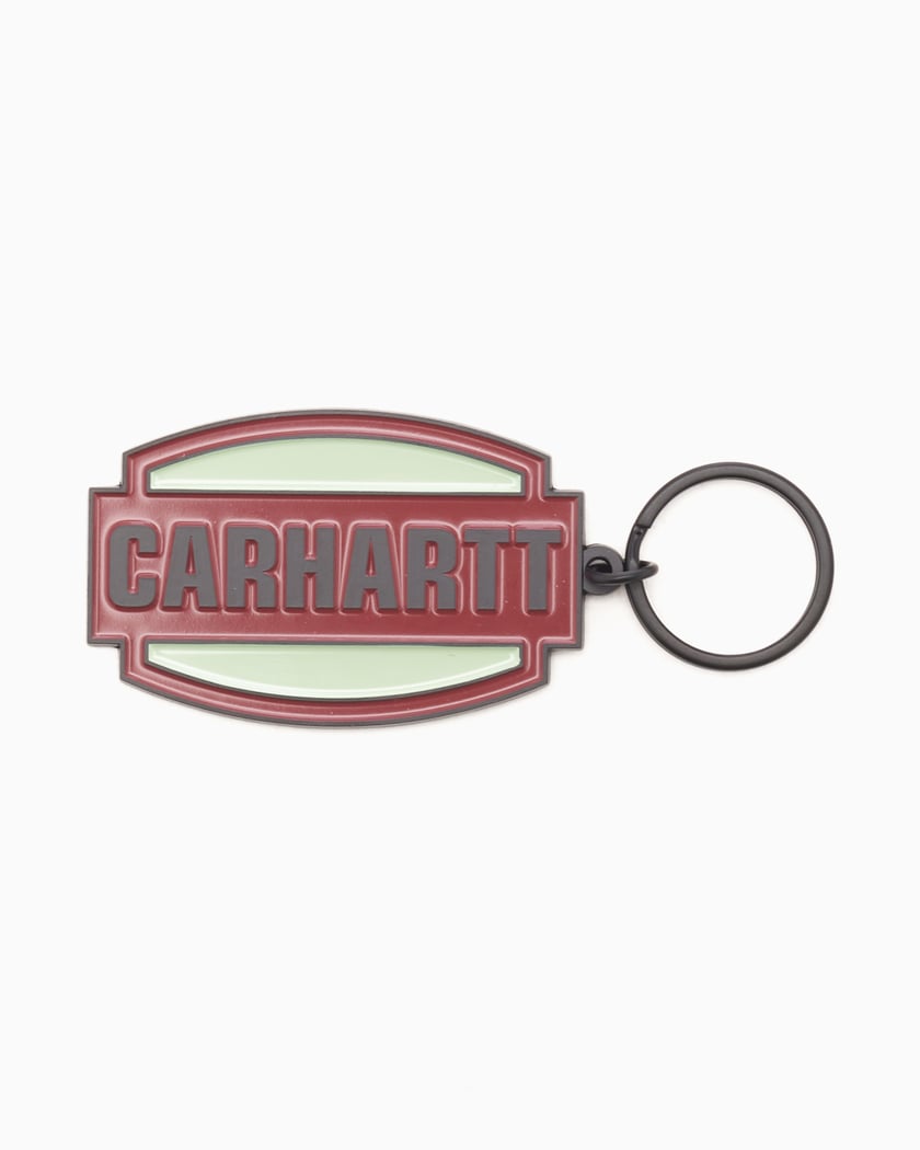 Carhartt WIP Press Script Keychain Rood I033868-002XX | FOOTDISTRICT