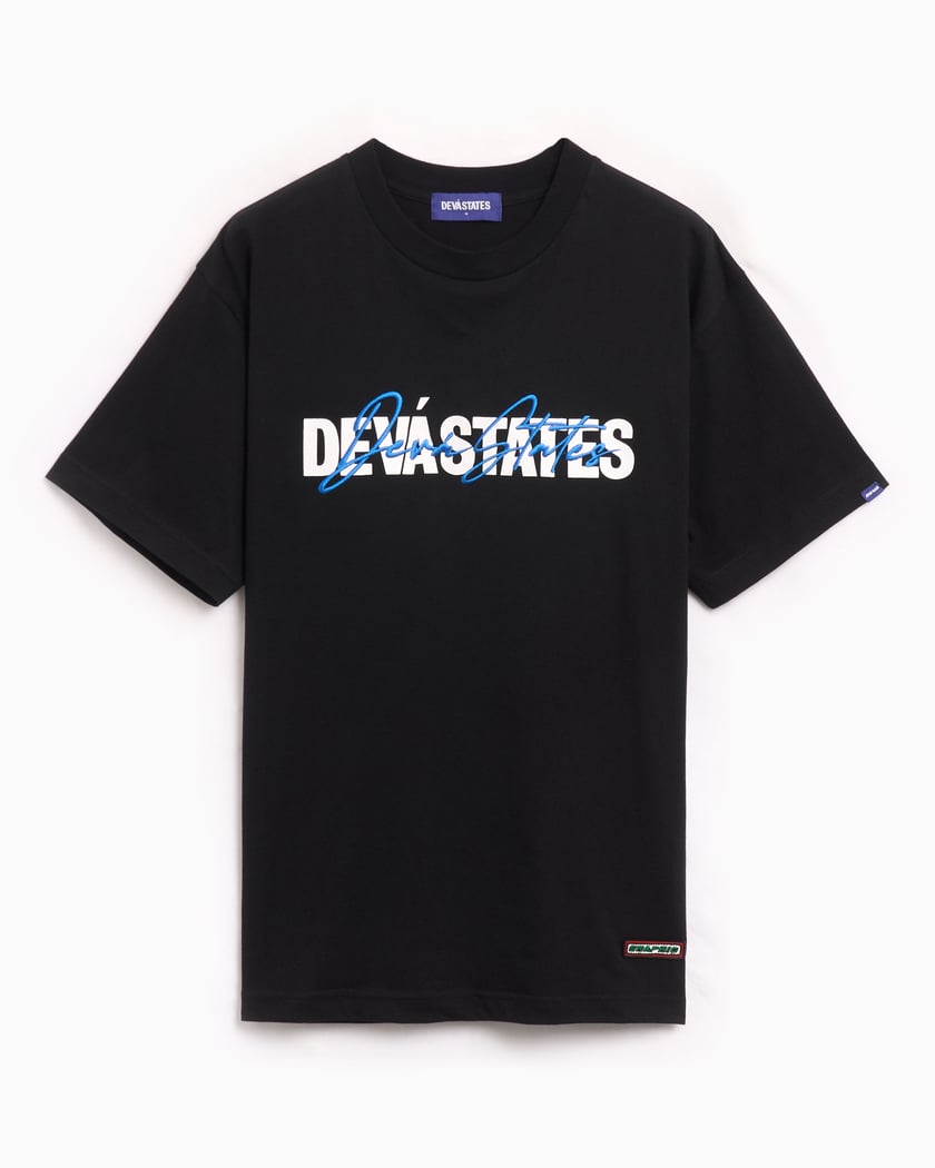 DEVÁ STATES Overlay Logo Men's T-Shirt Preto DSA2B201F24 | FOOTDISTRICT