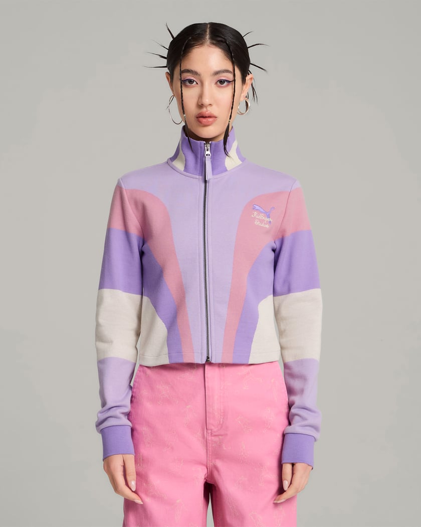 purple athletic jacket