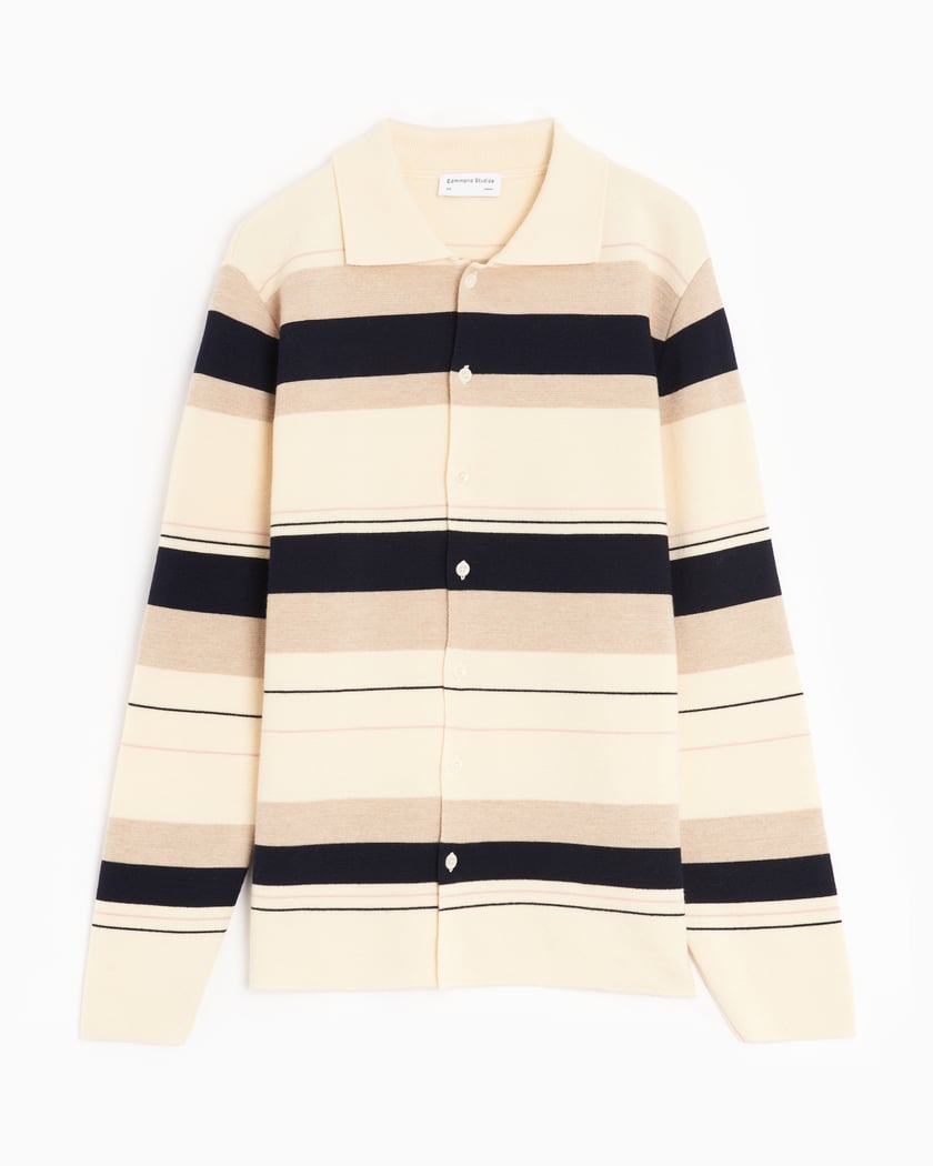 Edmmond Studios Men's Knit Shirt Beige 323-10-12010 | FOOTDISTRICT