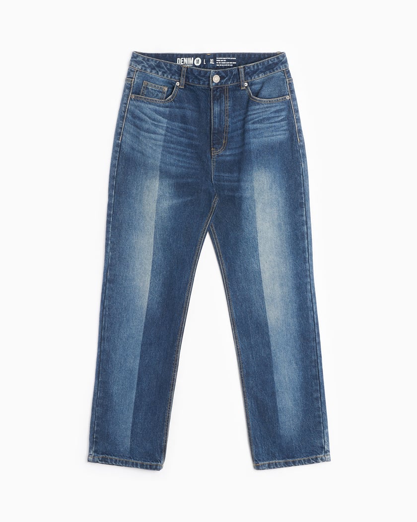 Extraordinary® Laser Men's Straight Denim Pants Blue EX23SPDP002BL ...