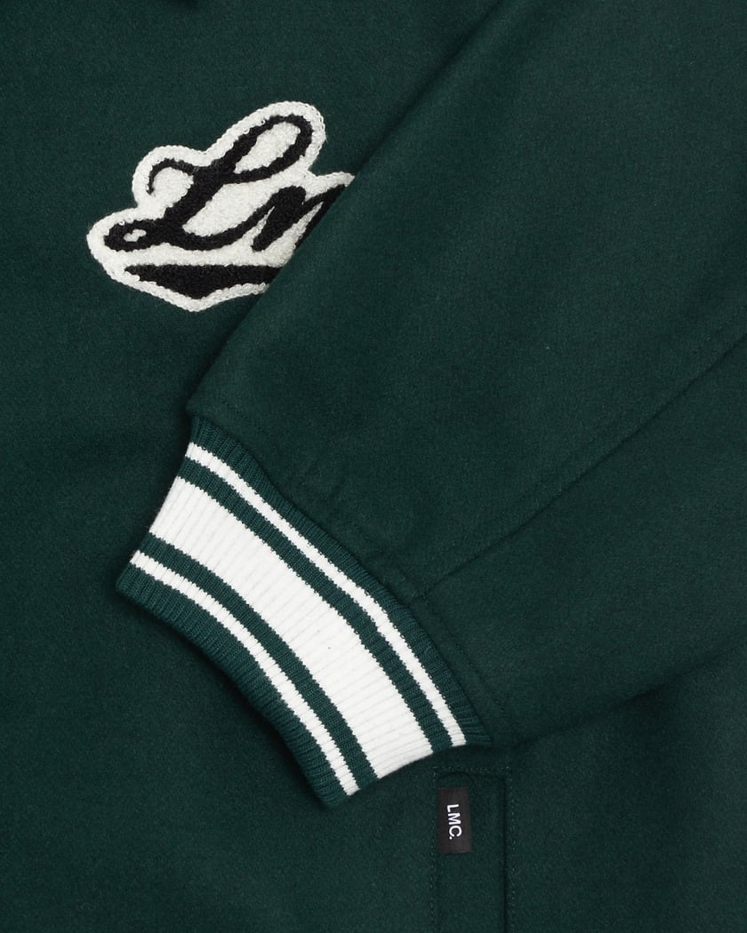 LMC Classic Men's Wool Varsity Jacket Groen 0LM23SJK107DGN| FOOTDISTRICT