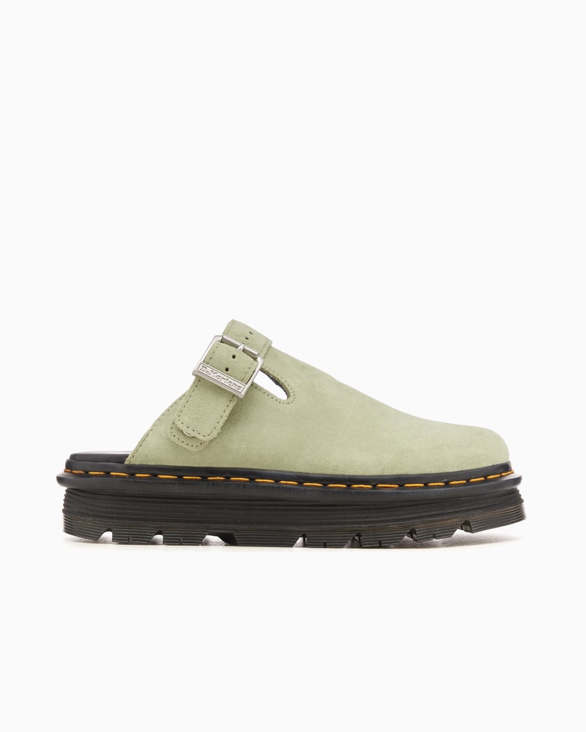Dr. Martens Zebzag Mule Suede Vert 31937300 | FOOTDISTRICT