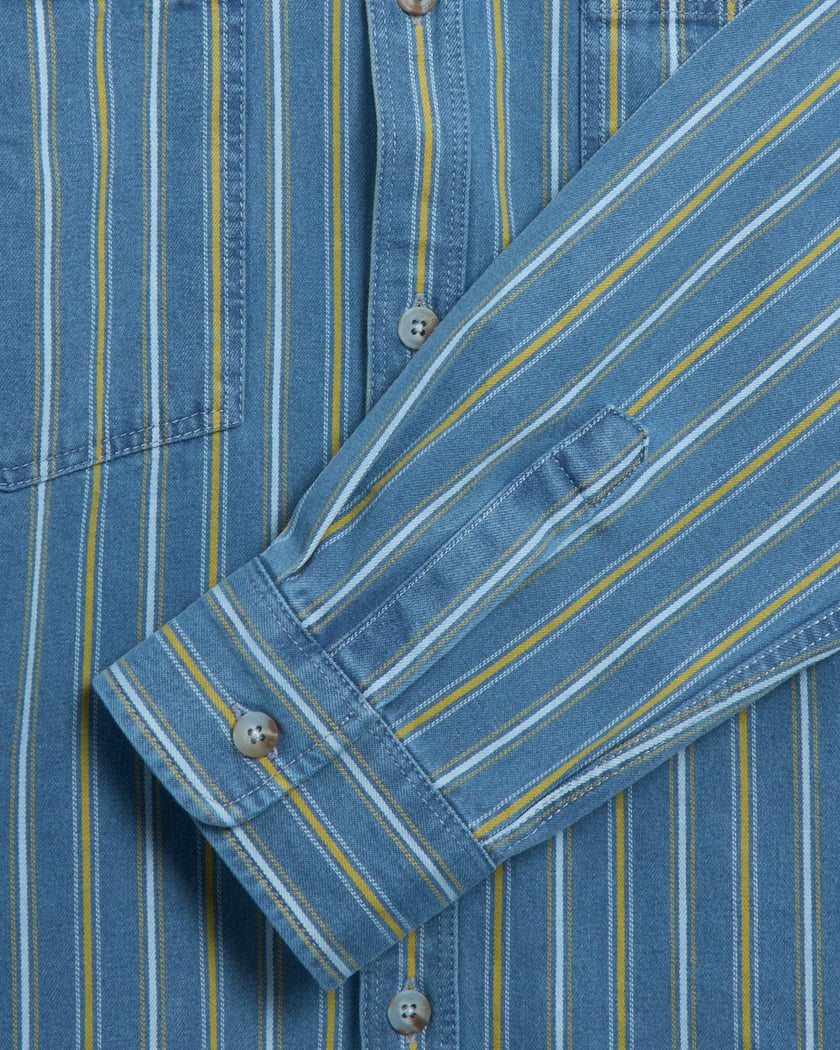 Polar Skate Co. Mike Men's Denim Long Sleeve Shirt Blue PSC Polar Skate Co. Mike Men's Denim Long Sleeve Shirt Blue PSC