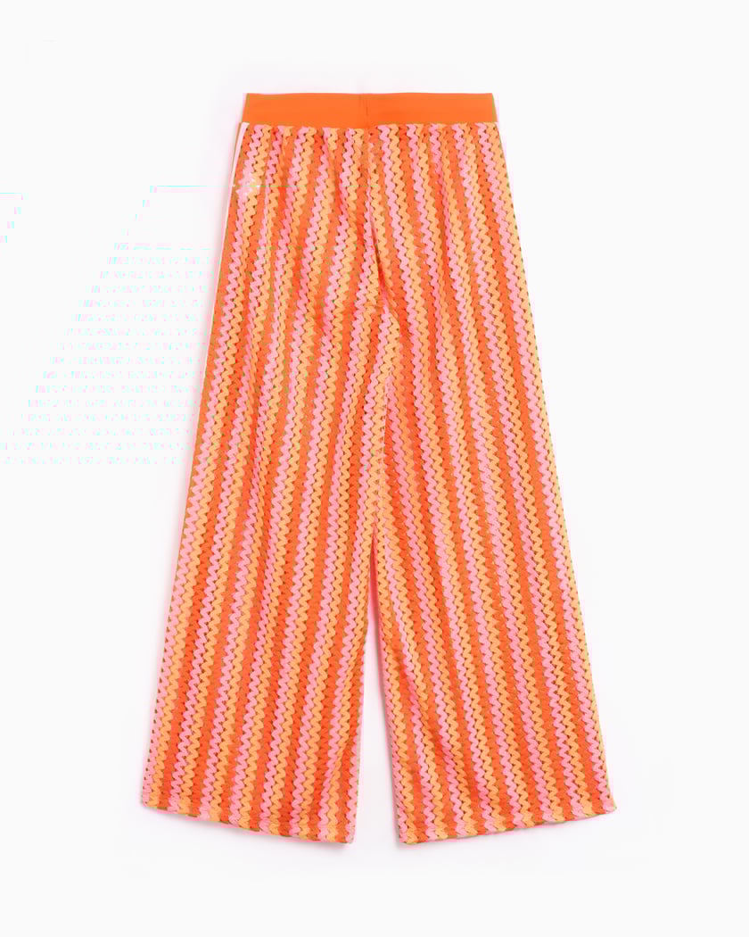 orange adidas pants women's