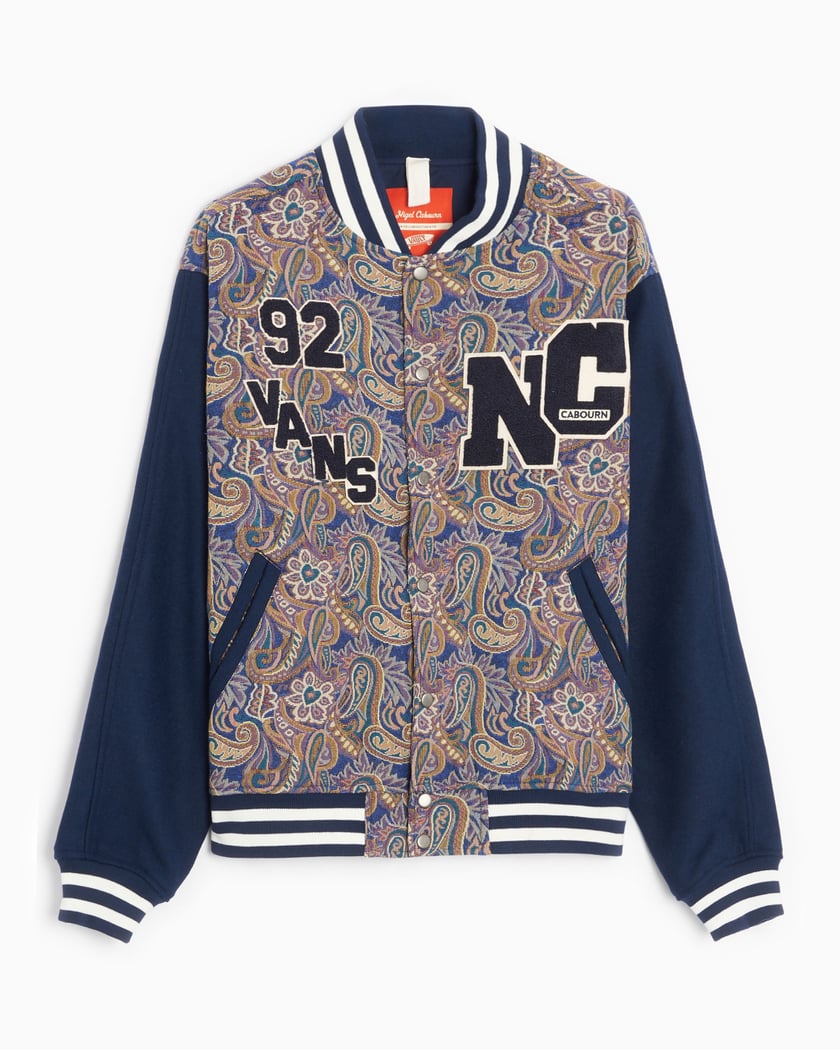 Vans x Nigel Cabourn Letterman Men's Jacket White VN0A7SRQ4481 | FOOTDISTRICT