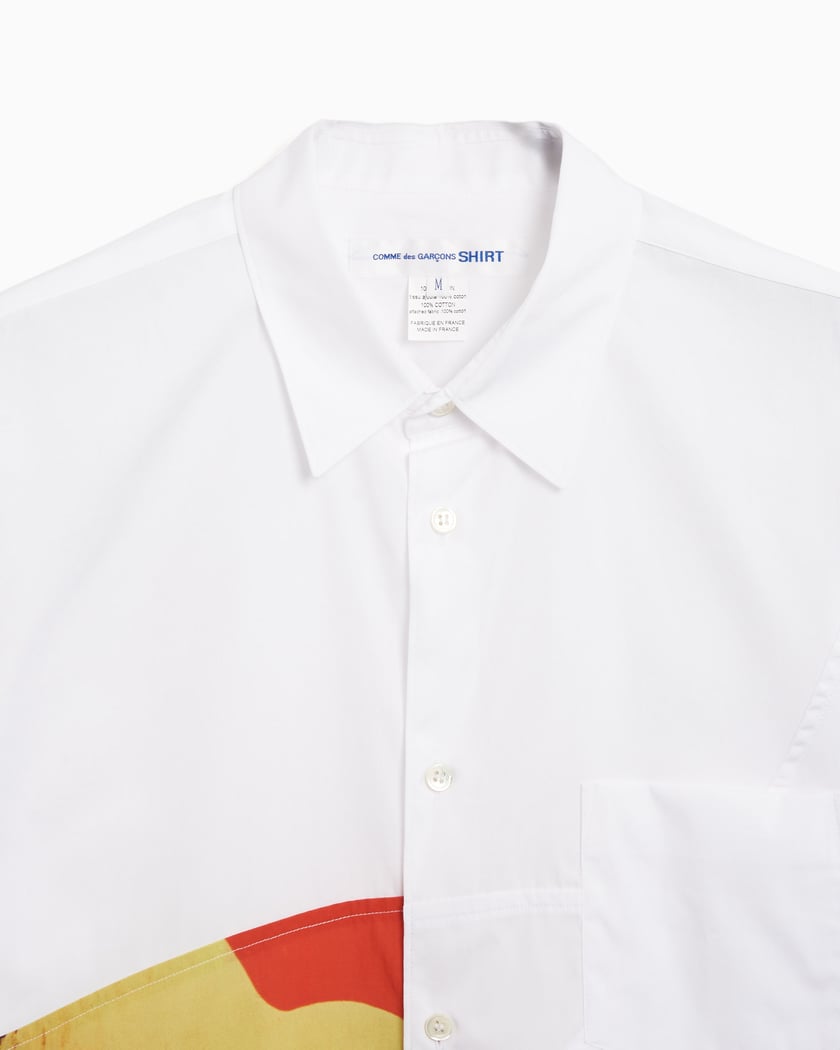 Comme Des Garçons Shirt Andy Warhol Men's Shirt White FM Comme Des Garçons Shirt Andy Warhol Men's Shirt White FM