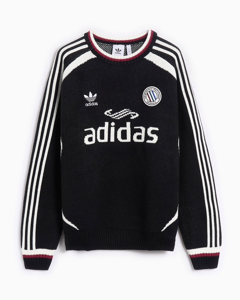 adidas Originals Adicolor Blokecore Relaxed Unisex Sweater Black KQ5080 | FOOTDISTRICT