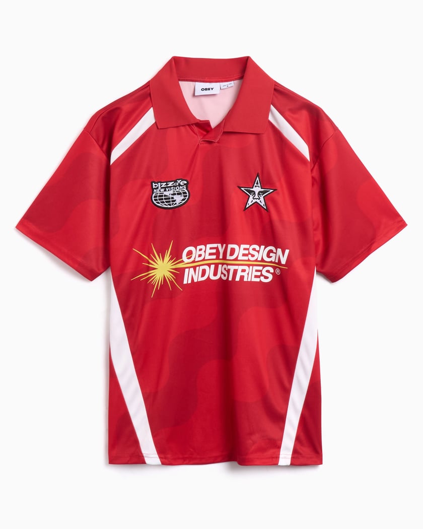 OBEY Clothing Obey Men's Soccer Jersey Red 131080372-RDM | FOOTDISTRICT