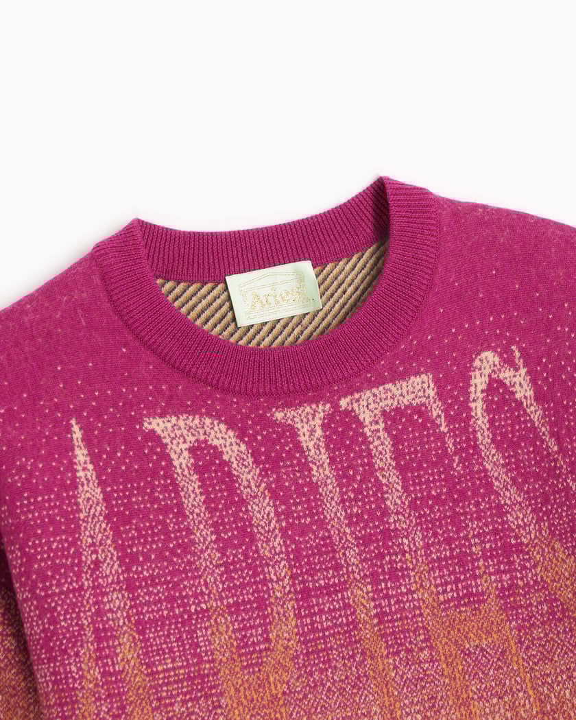 Aries Henge Unisex Knit Sweater Multi FUAR20040-MLT Aries Henge Unisex Knit Sweater Multi FUAR20040-MLT