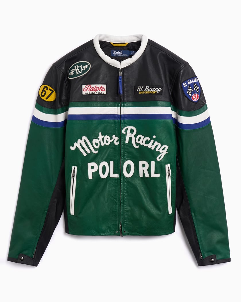 Polo Ralph Lauren F1 Custom Racing Moto Graphic Regular Men's Leather ...