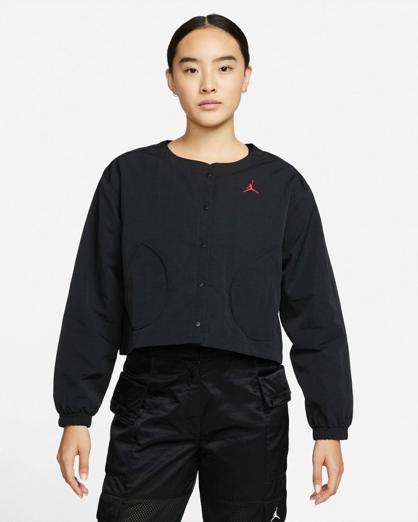 Jordan Heritage Women's Woven Jacket Black DN4416-010 | FOOTDISTRICT